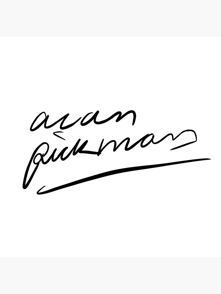 "Alan Rickman Signature" Sticker by toolazytobegoth | Redbubble