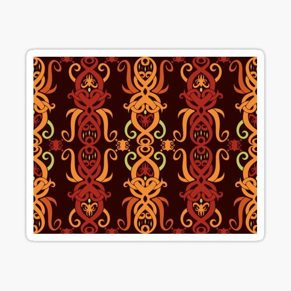 "Pattern of dayak ethnic style" Sticker for Sale by BerandaDesain ...