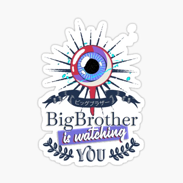 "BIG BROTHER IS WATCHING YOU" Sticker by Madixart | Redbubble