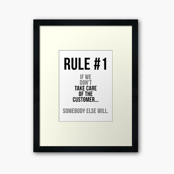 "Customer Service Quote" Framed Art Print for Sale by Officedecor ...