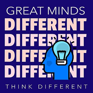 "Great Minds Think Different T-shirt Design" Framed Art Print for Sale ...