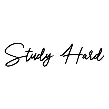 "Study Hard Essential Sticker" Sticker for Sale by Love2MakeArt | Redbubble