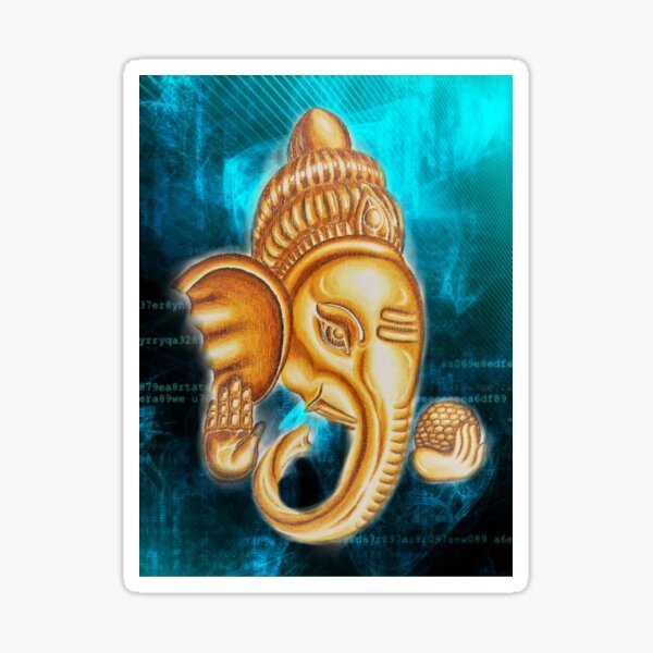 "Ganpati Bappa " Sticker for Sale by artrookie25 | Redbubble