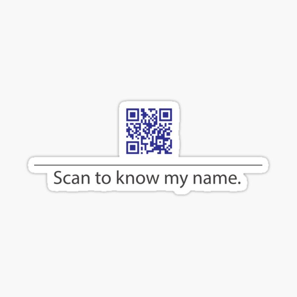 "QR Code generator| Scannable| funny messages|" Sticker for Sale by ...