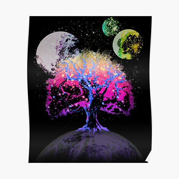 "Space Tree of Life " Poster by VeroniquePlazy | Redbubble