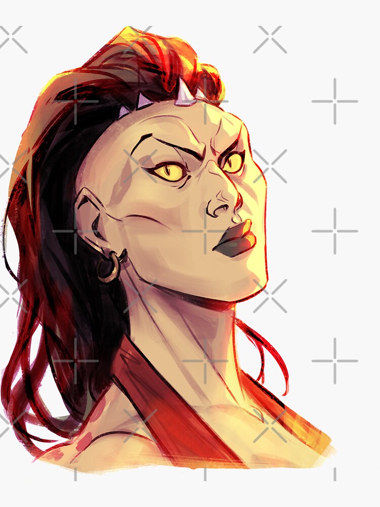 "Copy of Sheeva Head Minimal" Sticker for Sale by Shinobi23 | Redbubble