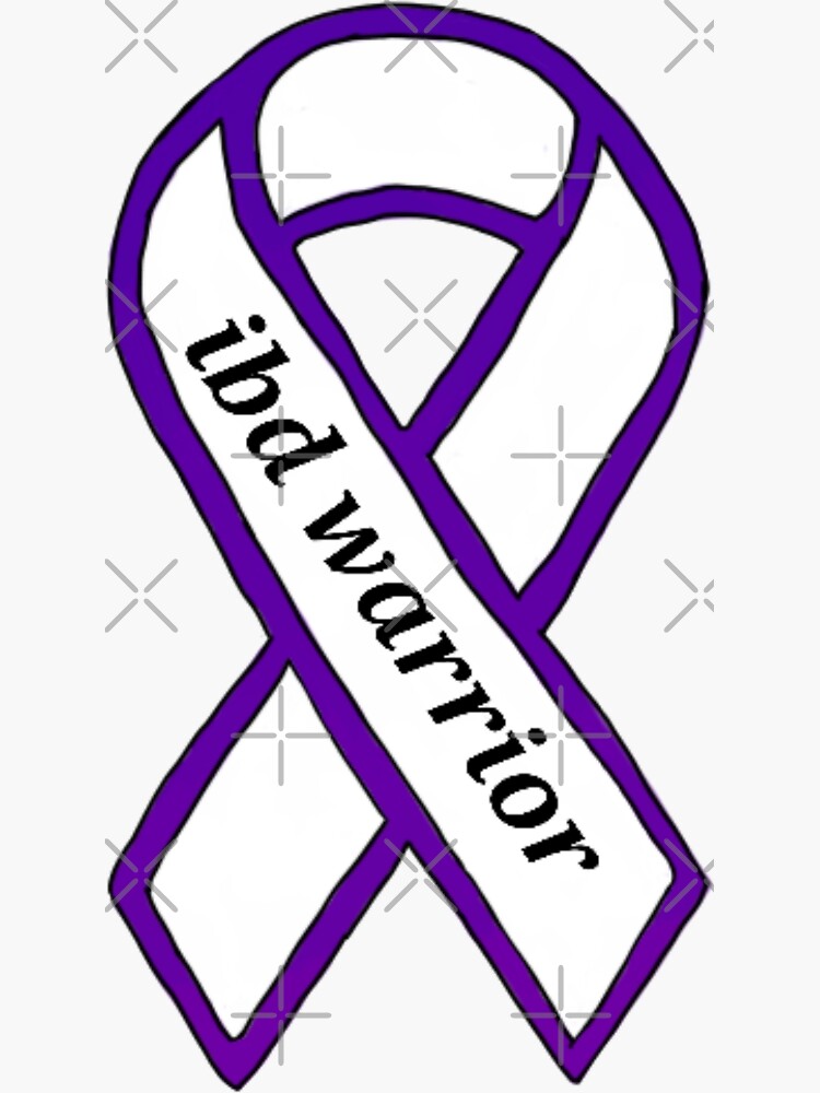 "Ibd warrior ribbon" Sticker for Sale by Lovethatsticks | Redbubble