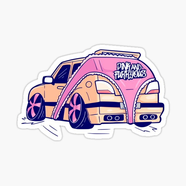 "Pink my Ride! Car with Panties, Cute Humor Girly Cartoon Pastel Colors ...