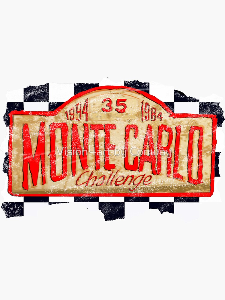 " motor sport design for Monte Carlo sign on cut-out chequered flag ...