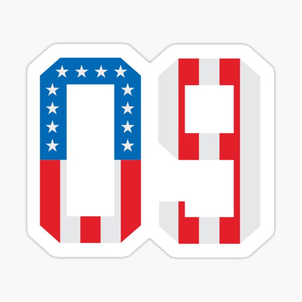 "9 American Classy Numbers nine United States Flag" Sticker for Sale by ...