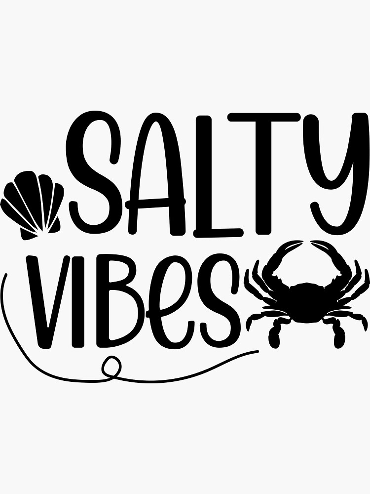 "Salty vibes" Sticker by LittleWorldArt | Redbubble