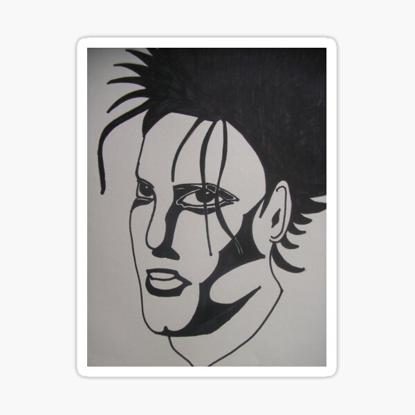 "Robert Smith" Sticker for Sale by MagsWilliamson | Redbubble
