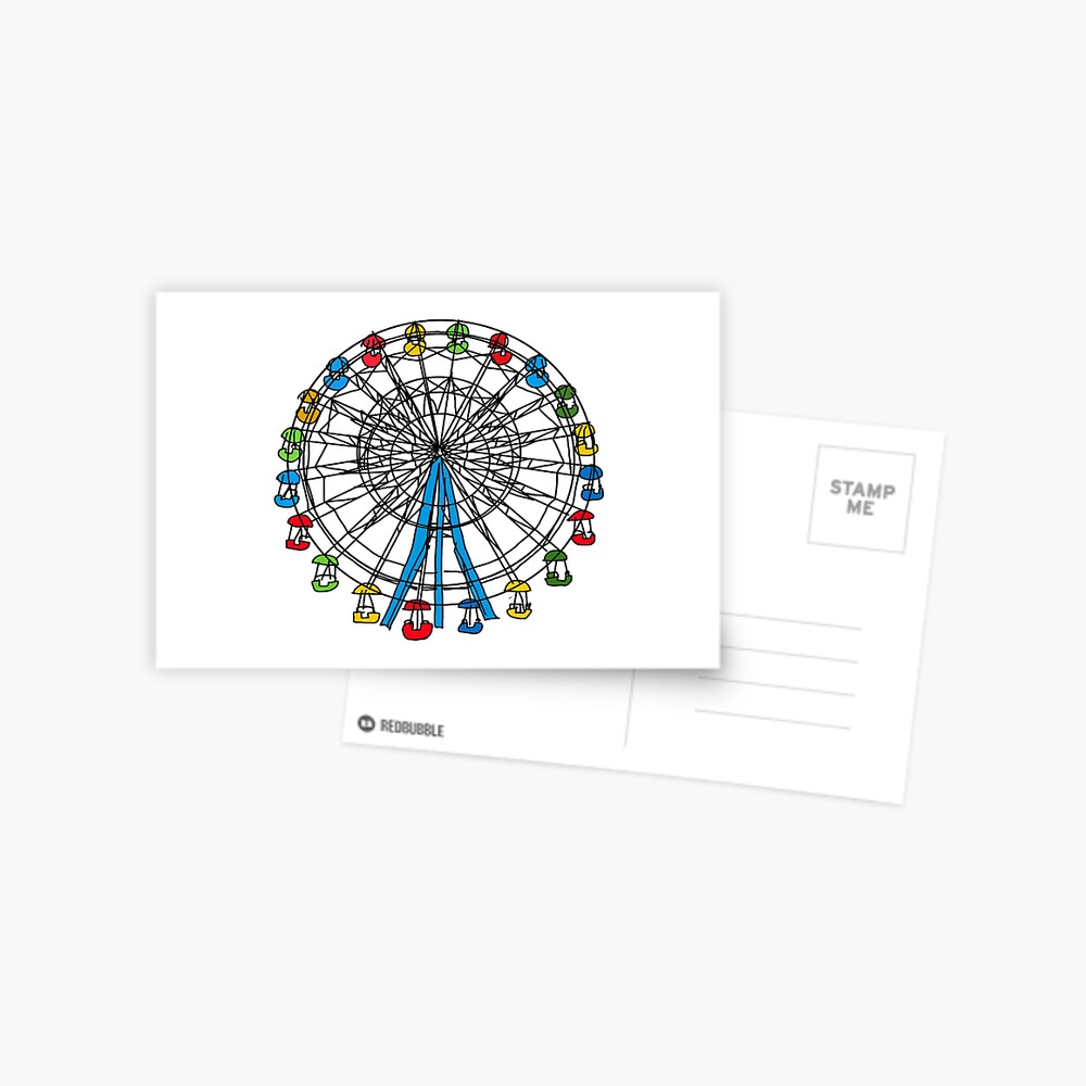 "colorful ferris wheel " Sticker for Sale by andilynnf | Redbubble