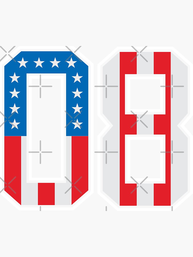 "Lucky Number 8 American Classy Numbers eight United States Flag ...