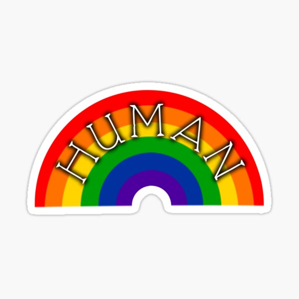 "Human- Pride" Sticker for Sale by Marlowvelous | Redbubble