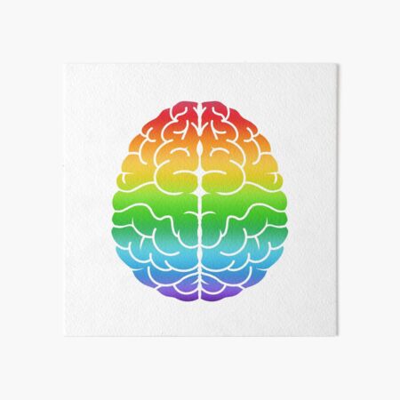 "Celebrate Neurodiversity - neurodivergent rainbow brain " Art Board ...