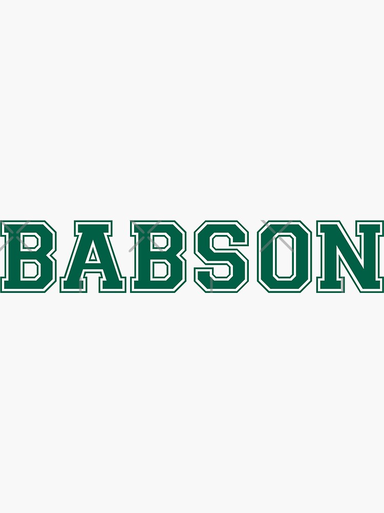 "Babson Varsity Letters" Sticker for Sale by collegedeck | Redbubble