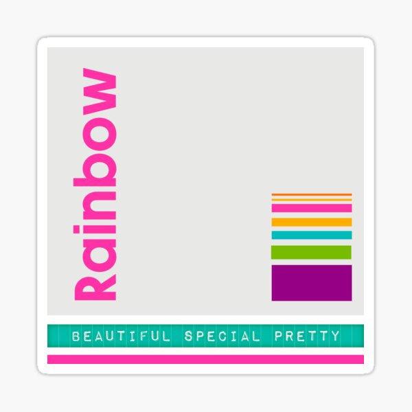 "RAINBOW colour multi color pallet graphic block. Beautiful, Special ...