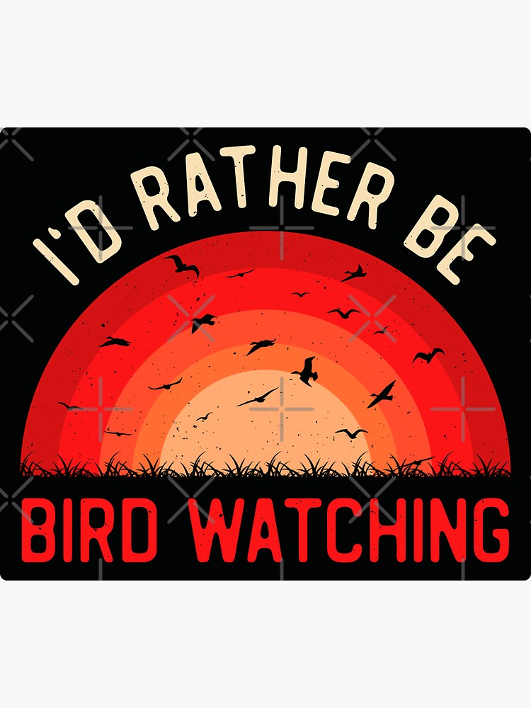 "Funny Bird Watching" Sticker for Sale by artworkbyrihen | Redbubble