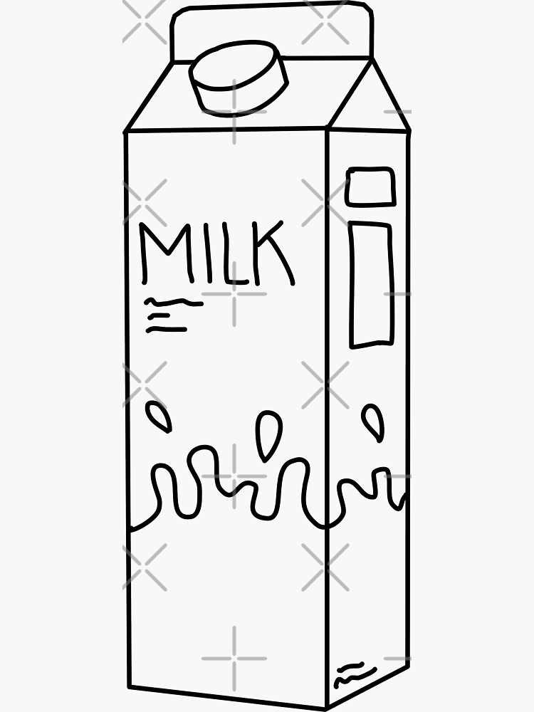 "Milk outline" Sticker for Sale by AdelArtist | Redbubble