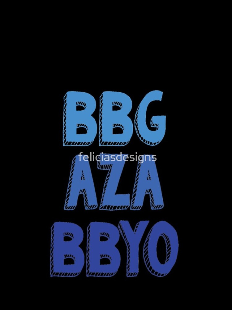 "BBG AZA BBYO: Blue" iPhone Case for Sale by feliciasdesigns | Redbubble