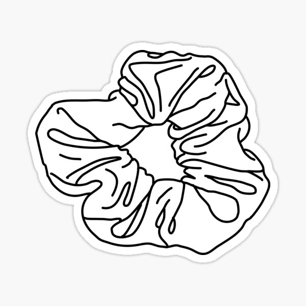 "Scrunchie outline" Sticker for Sale by AdelArtist | Redbubble