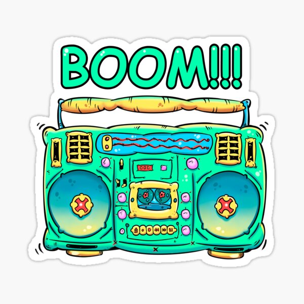 "boom box" Sticker for Sale by SkrillexART | Redbubble