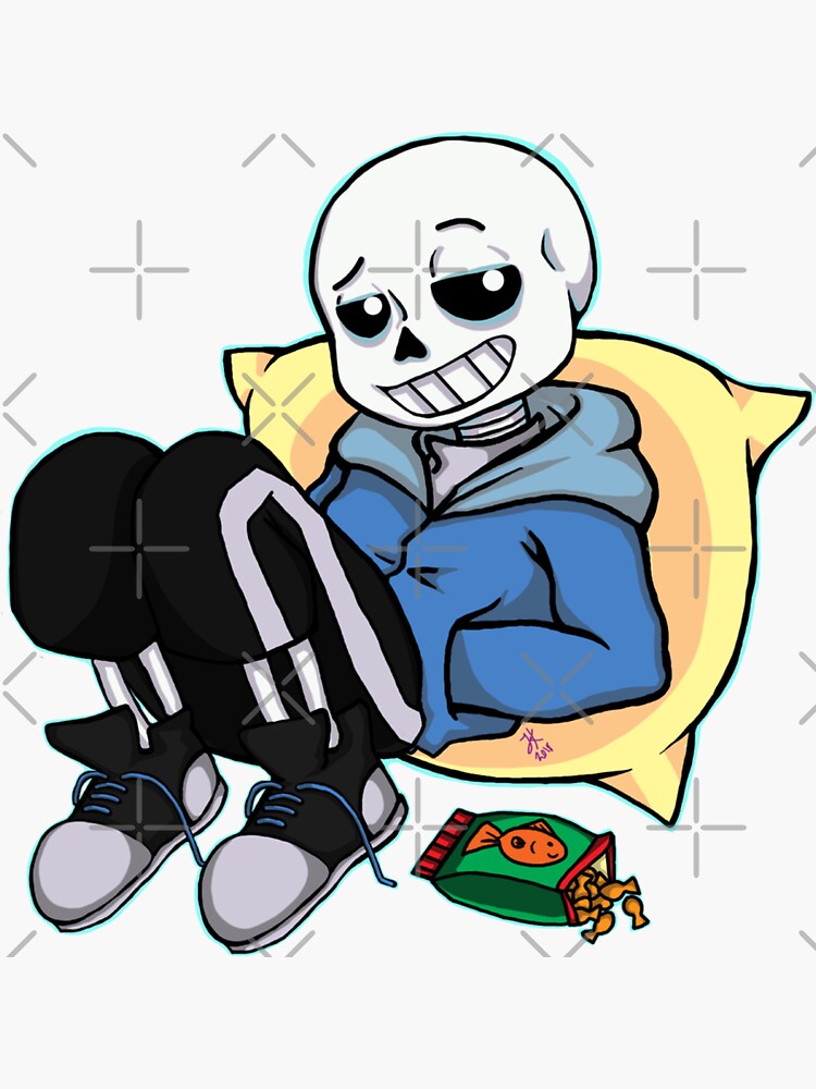 "Swedish fish with Sans" Sticker by Chansisen | Redbubble