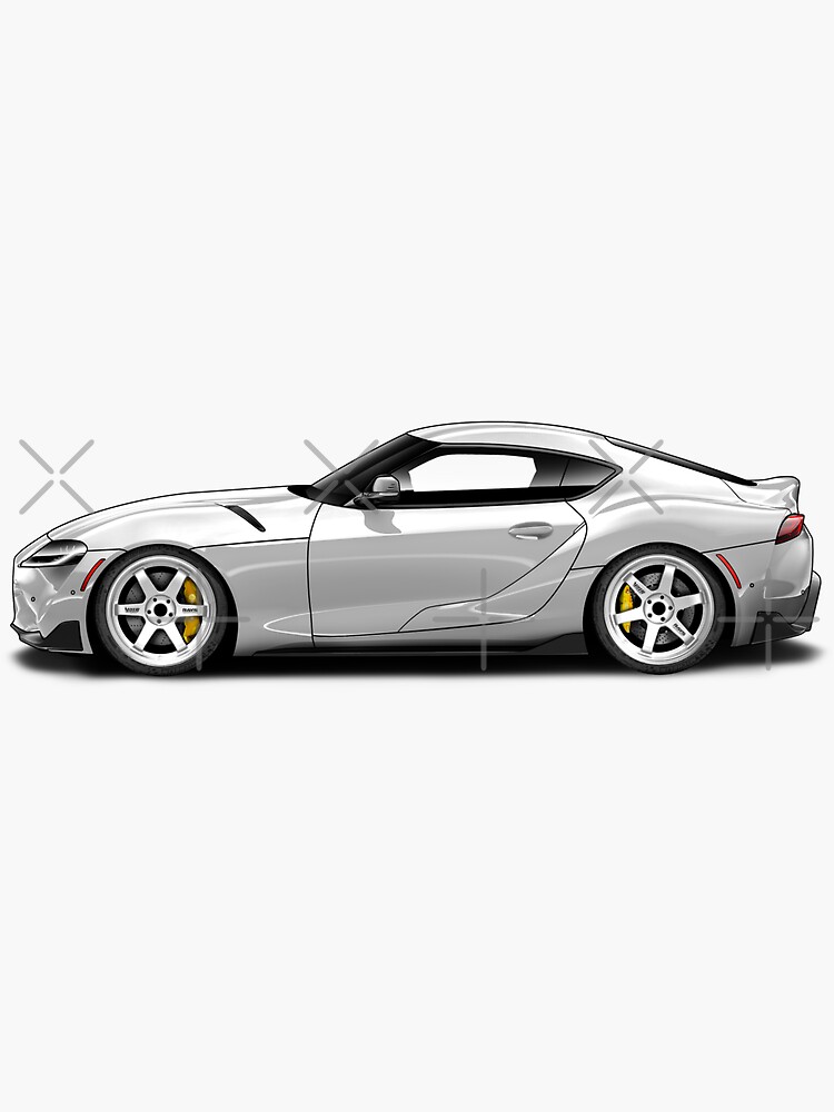 "Supra MK5 White" Sticker by Jalcalart | Redbubble