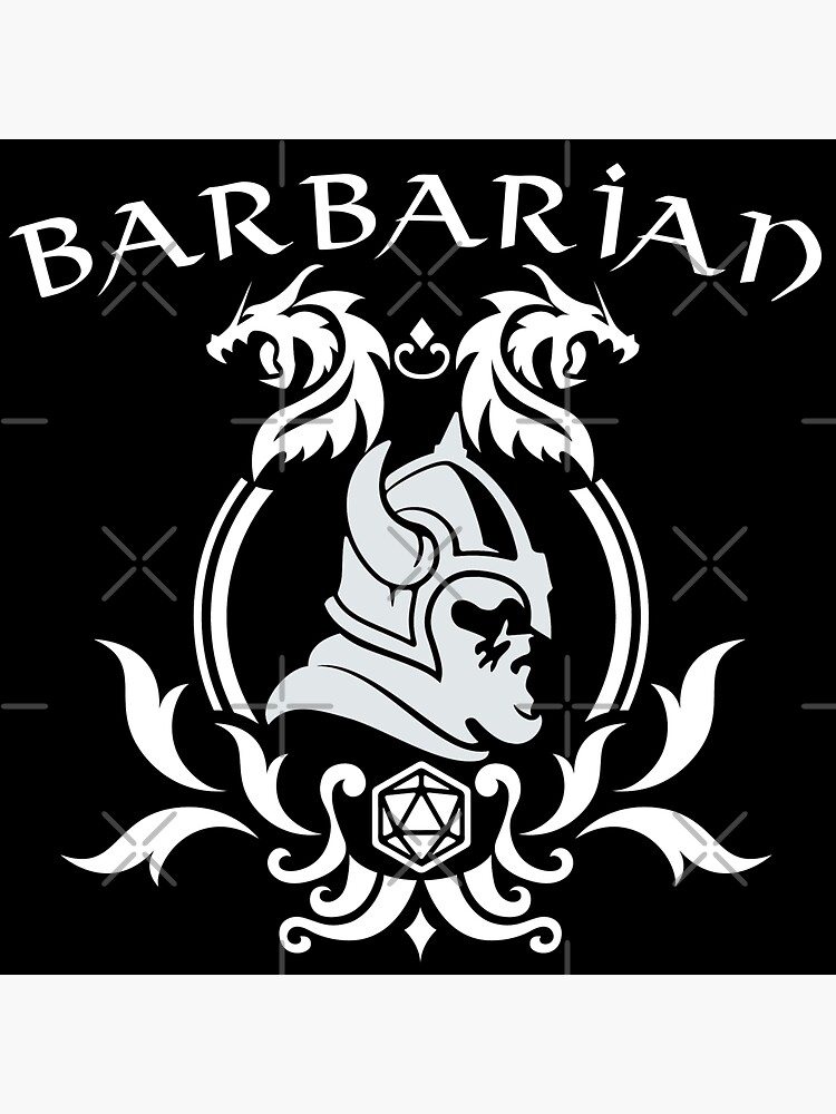 "DnD Barbarian Symbol Print" Sticker for Sale by ToplineDesigns | Redbubble