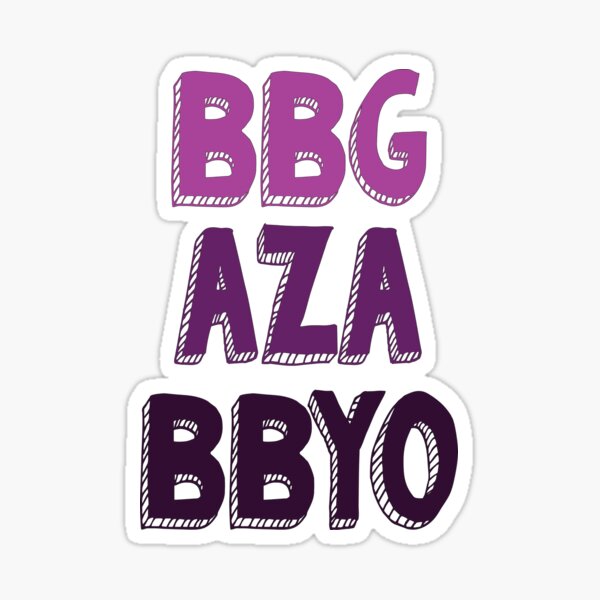 "BBG AZA BBYO: Purple" Sticker for Sale by feliciasdesigns | Redbubble