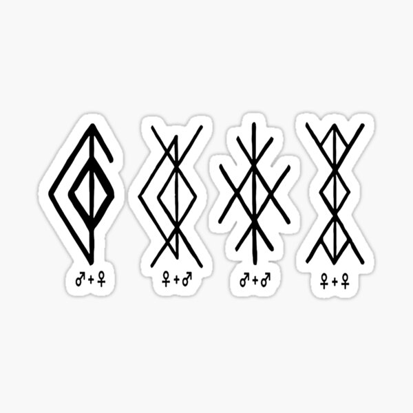"Love In All Sigils" Sticker by jakersvelmax | Redbubble
