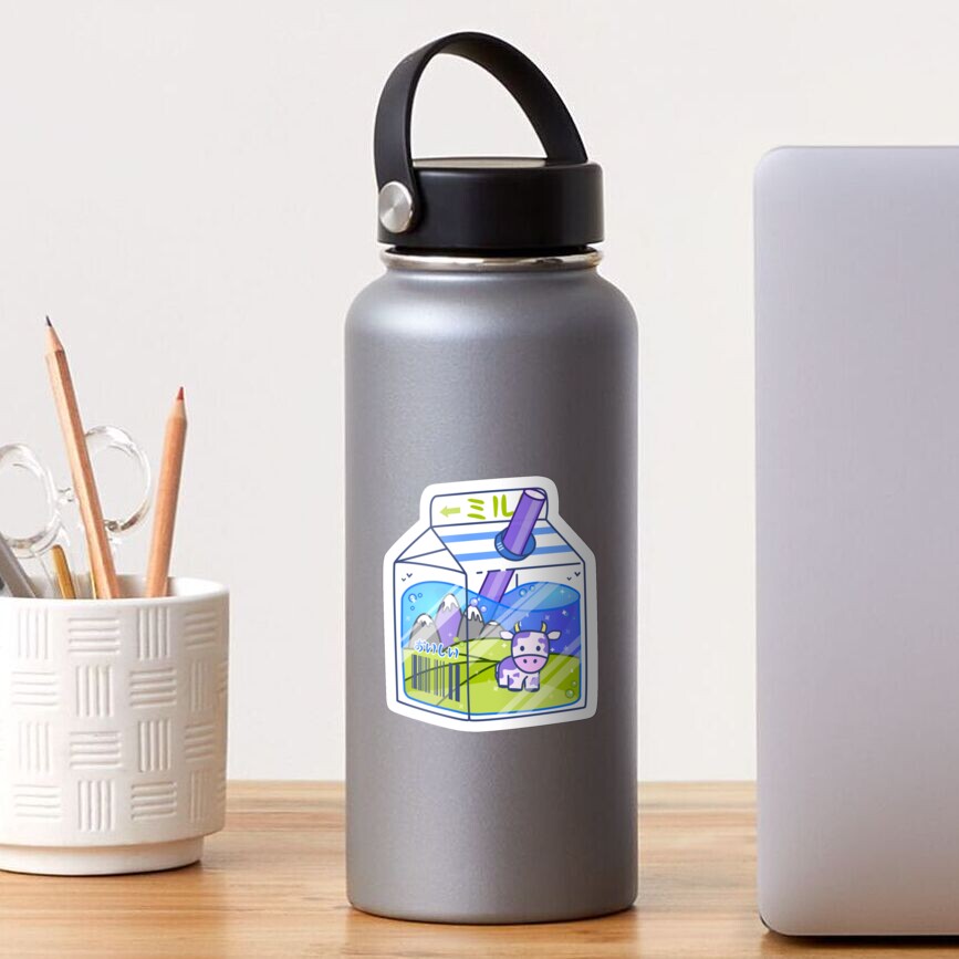 "Cute cow milk carton" Sticker for Sale by Science-nerd | Redbubble