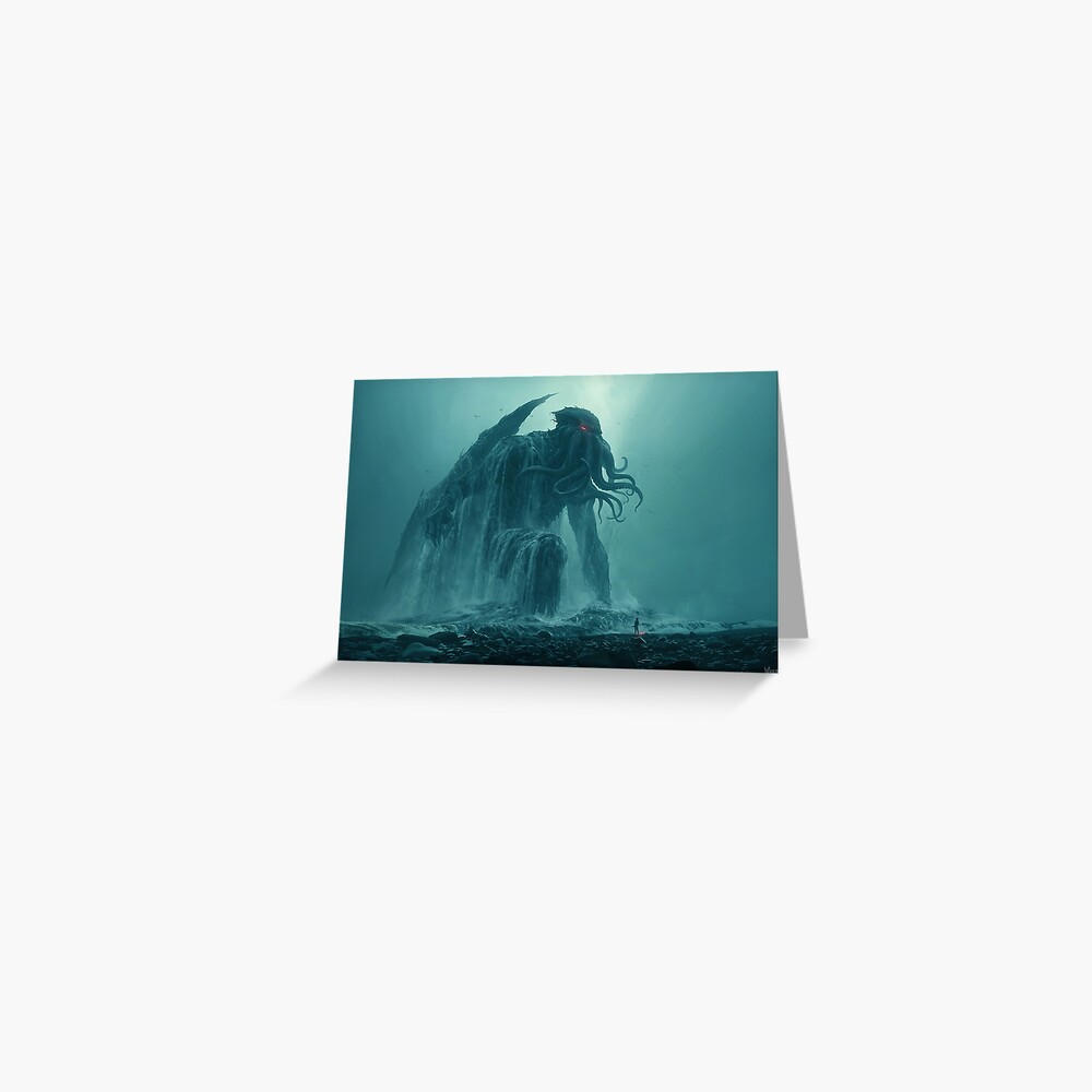 Cthulhu Ascending Greeting Card For Sale By Andreewallin Redbubble