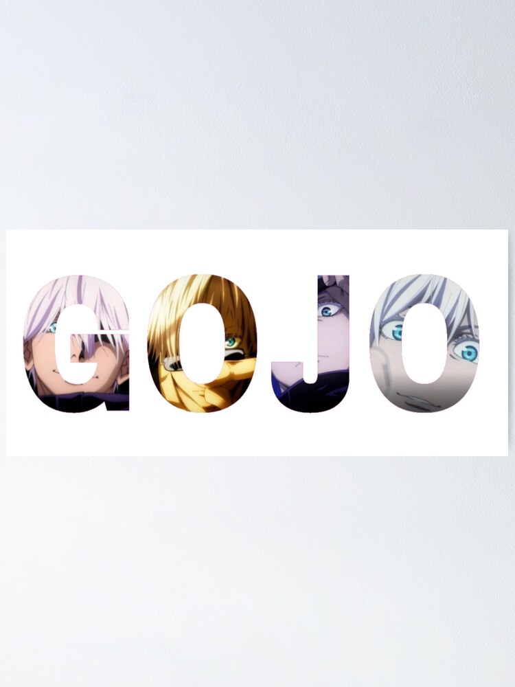 "Gojo Satoru Name Collage" Poster for Sale by medeir86 | Redbubble
