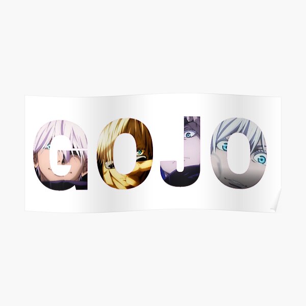 "Gojo Satoru Name Collage" Poster for Sale by medeir86 | Redbubble