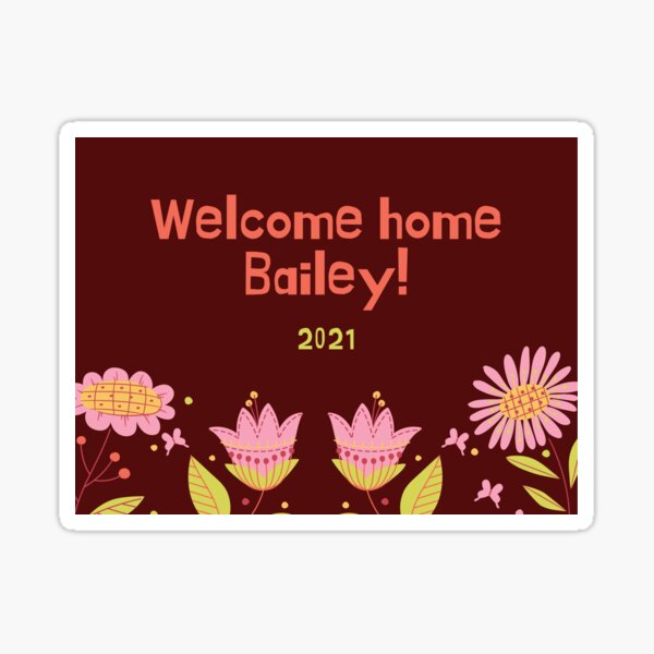 "welcome home " Sticker by Siajsaham | Redbubble