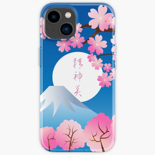 "Mt Fuji Cherry Blossoms Spring Japan Night Sakura" iPhone Case for ...