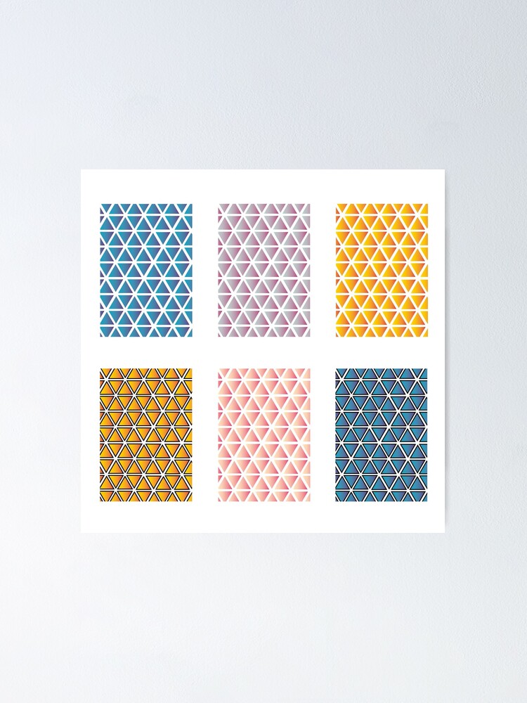 "3D Triangles Sticker Pack" Poster for Sale by fionakzn | Redbubble