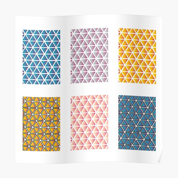 "3D Triangles Sticker Pack" Poster for Sale by fionakzn | Redbubble