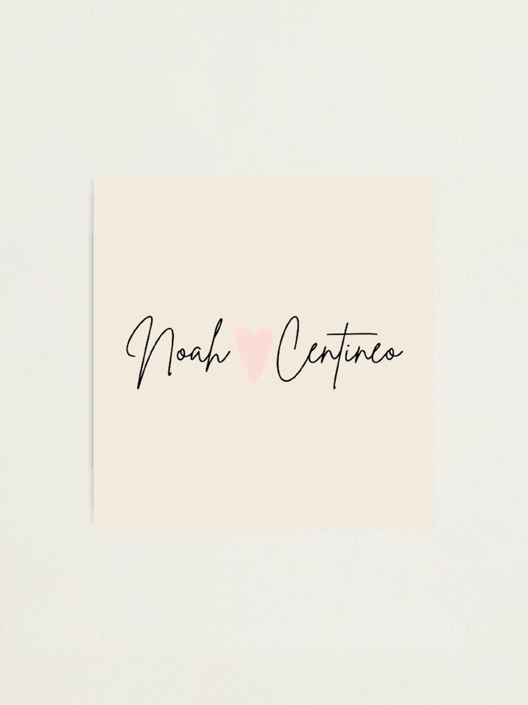 "Cute Noah Centineo name in cursive with cute pink heart" Photographic ...