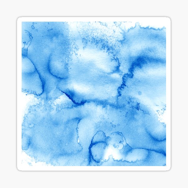 "Watercolor Light Blue Stains" Sticker by Aquacolorful | Redbubble