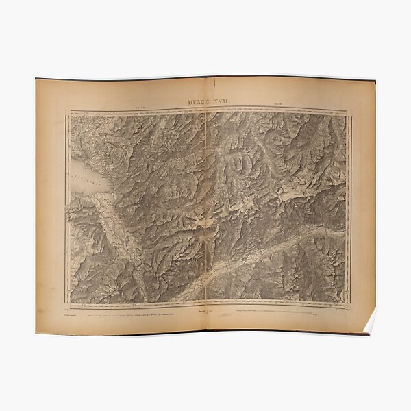 "Vevey Sion map from 1879" Poster by ProudSwiss | Redbubble