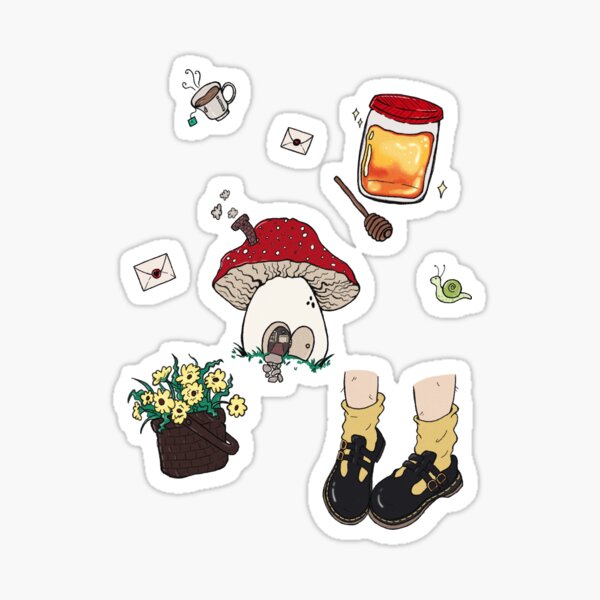 "Cottagecore Naturecore Design Pack " Sticker by charlietdraws | Redbubble