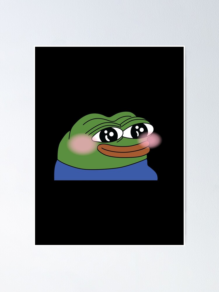 "peepoBlush Emote High Quality" Poster for Sale by SimplyNewDesign ...