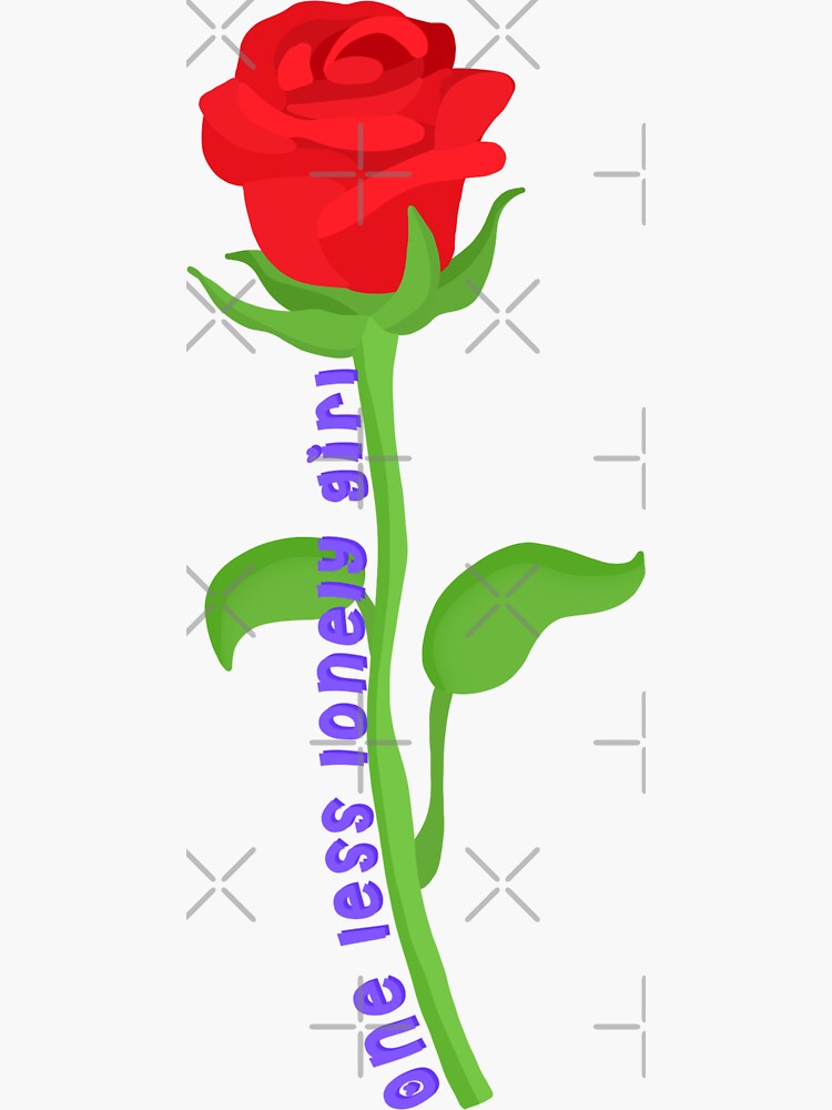 "One less lonely girl" Sticker by paoalvarezh | Redbubble