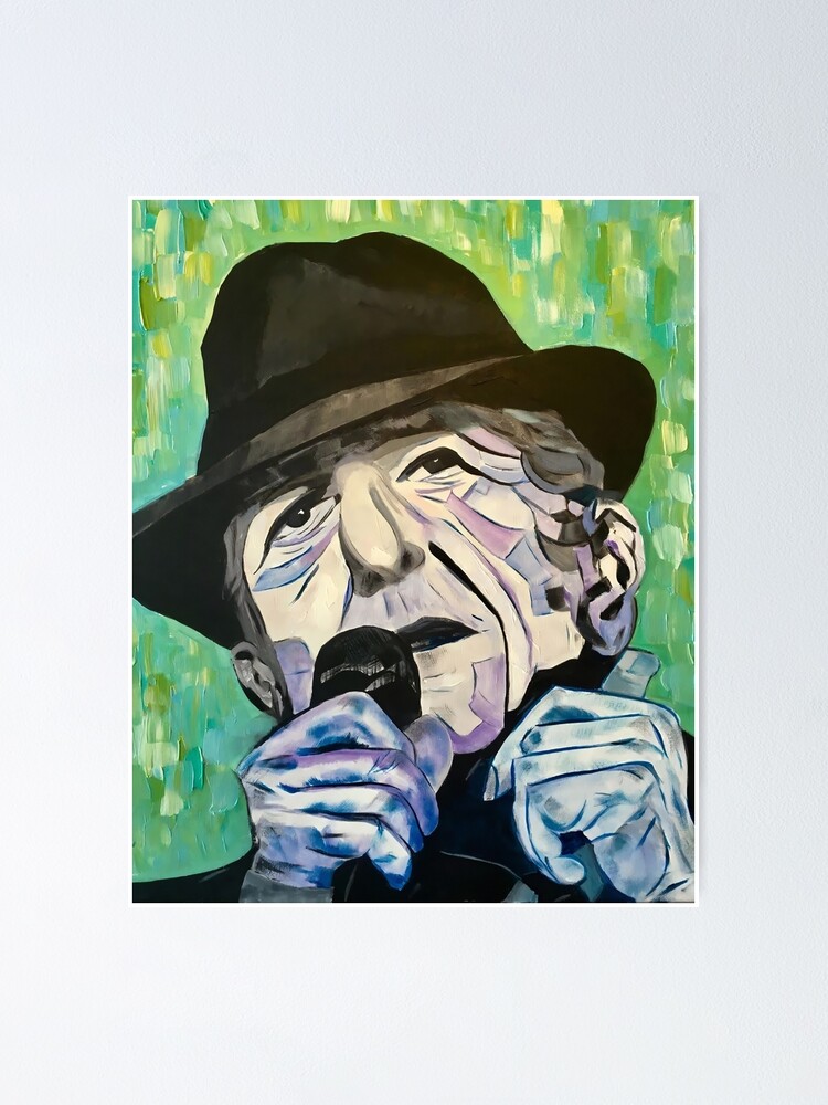 "Leonard Cohen Stylized Painting" Poster for Sale by haimers2 | Redbubble