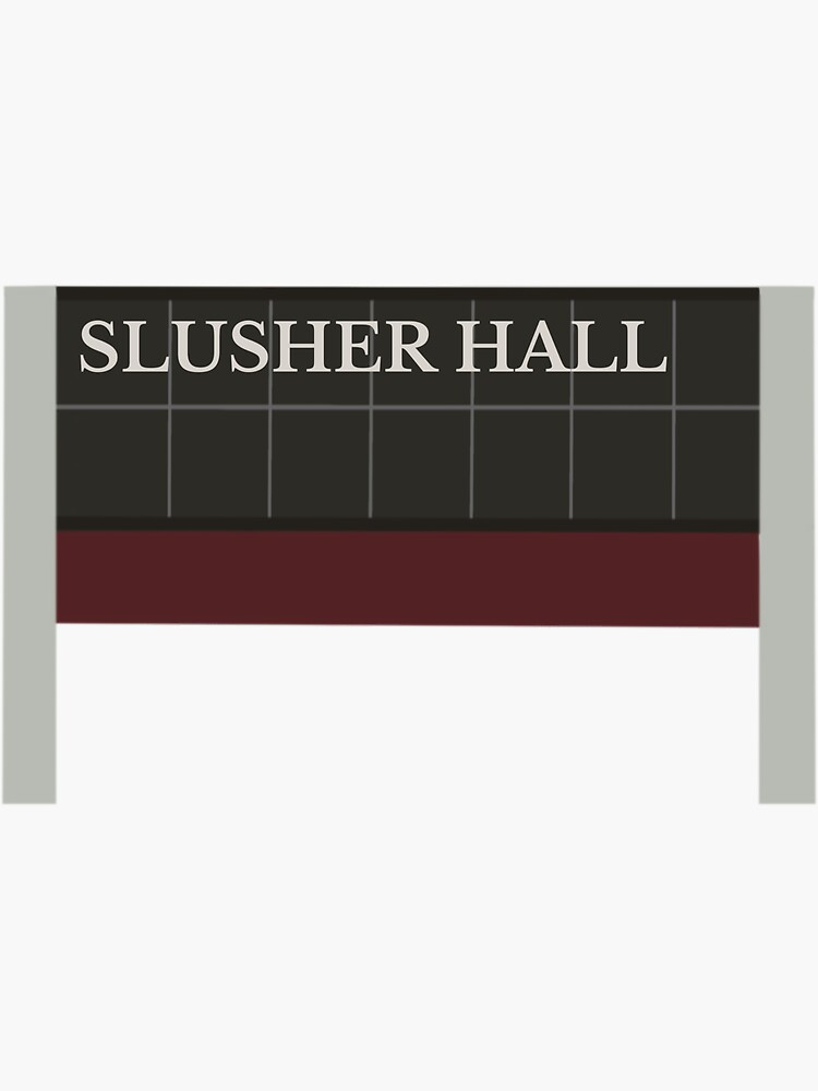 "Slusher Hall" Sticker for Sale by kashinikore | Redbubble