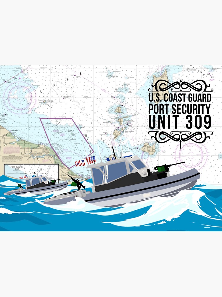 "Chart Art - Coast Guard Port Security Unit PSU 309" Sticker for Sale ...