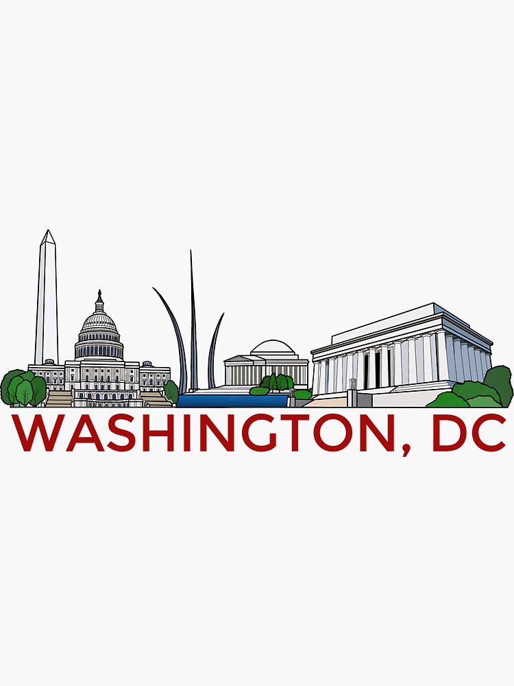 "Washington, DC" Sticker for Sale by jay-dub17 | Redbubble